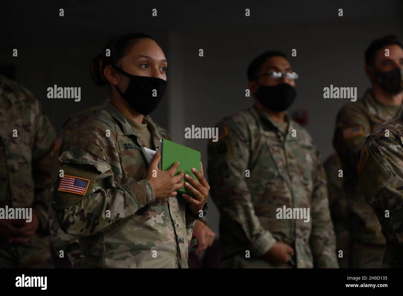 Soldiers from the 25th Infantry Division engage in a discussion aimed ...
