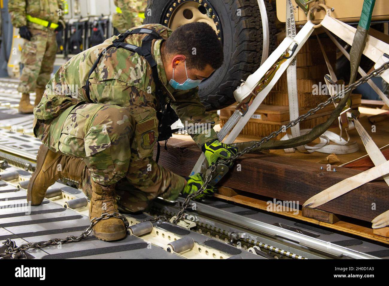 U.S. Air Force aerial porters from the 129th Logicstics Readiness ...