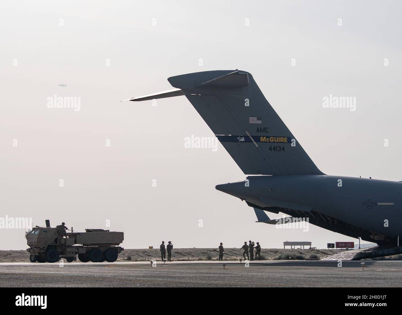 Two U.S. Army M142 High Mobility Artillery Rocket Systems assigned to ...
