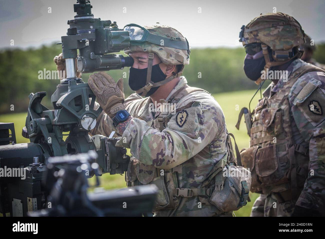 Soldiers from 1st Platoon, Copperhead Battery, 3rd Battalion, 7th Field ...