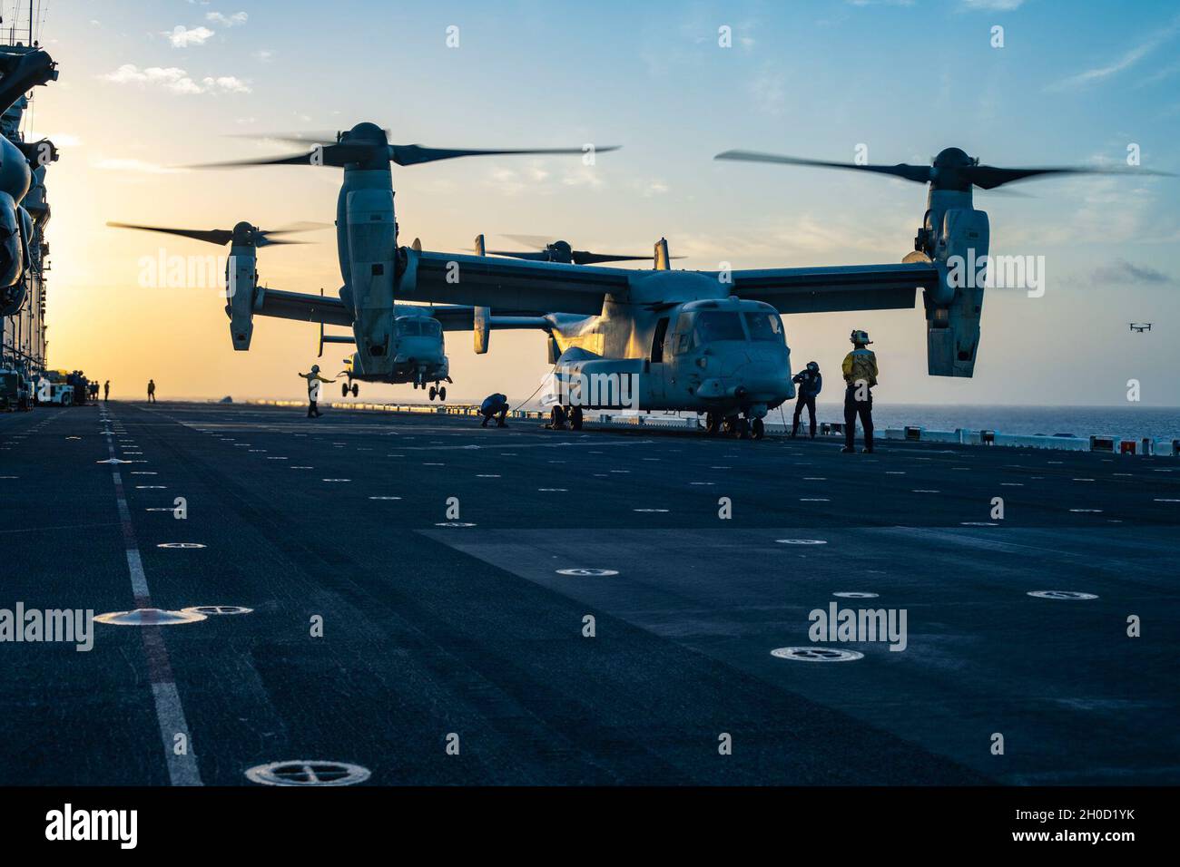 U.S. Marine Corps MV-22 Ospreys assigned to Marine Medium Tiltrotor Squadron 164 (Reinforced ...