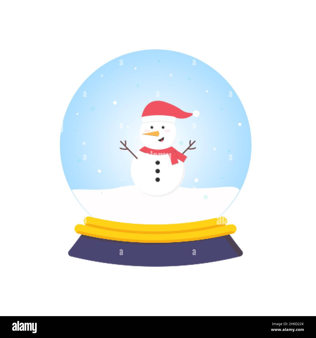 Snowman inside snow globe Stock Vector Images - Alamy