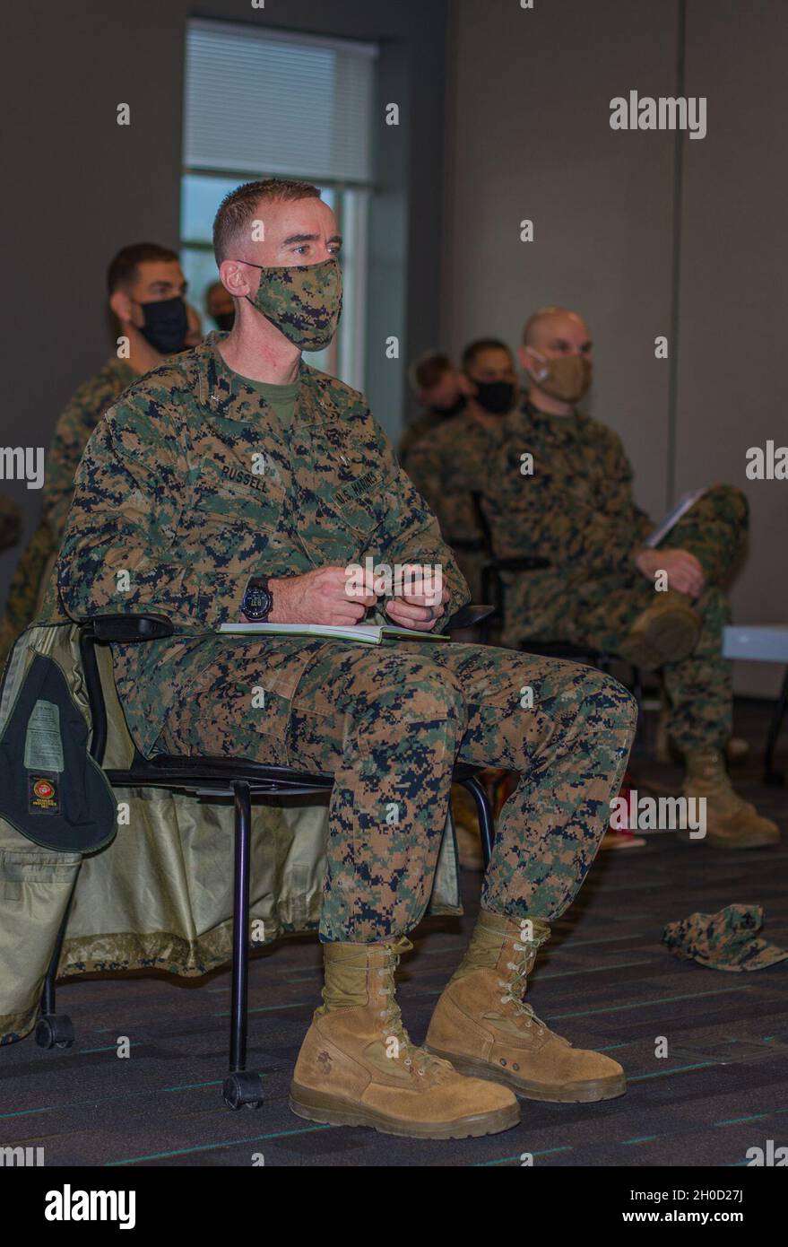 U.S. Marine Corps Col. Brian Russell, commanding officer of II Marine ...