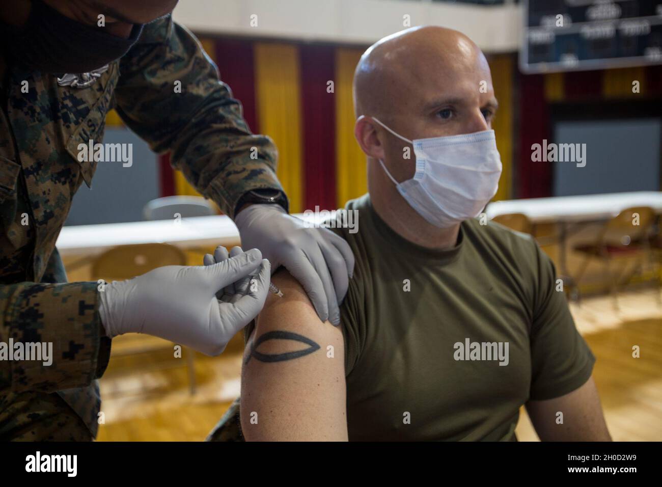 U.S. Marine Corps Lt. Col. Garron Garn, commanding officer of ...