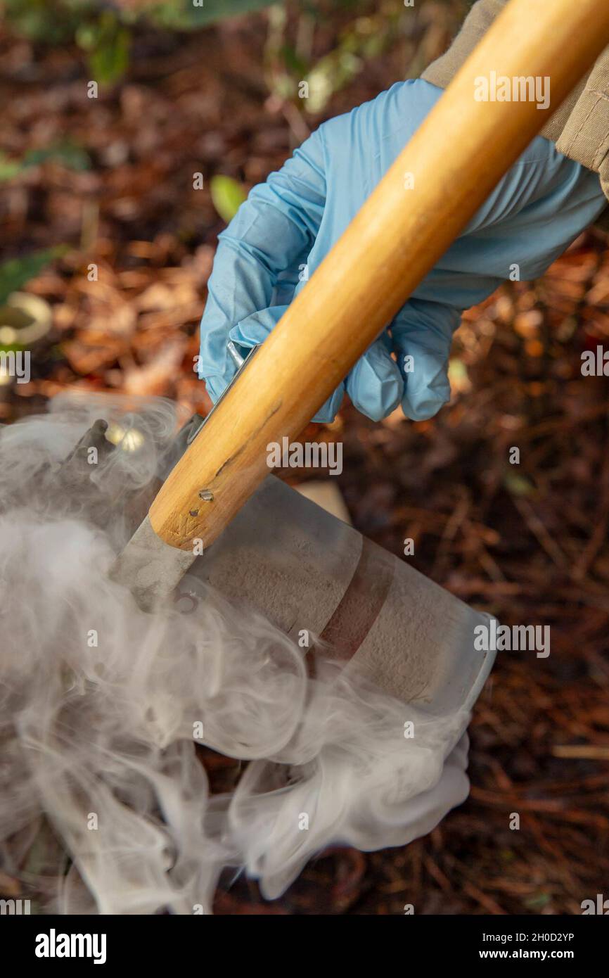 U.S. Marine Corps Cpl. Macayla Davis, a Chemical, biological ...