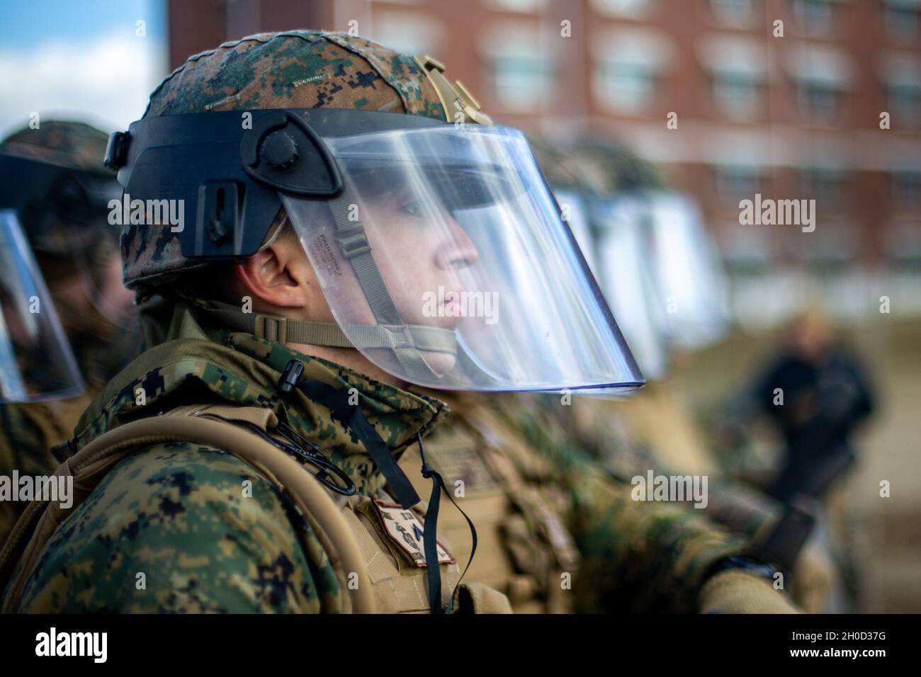 A U.S. Marine with 2d Combat Engineer Battalion, 2d Marine Division ...