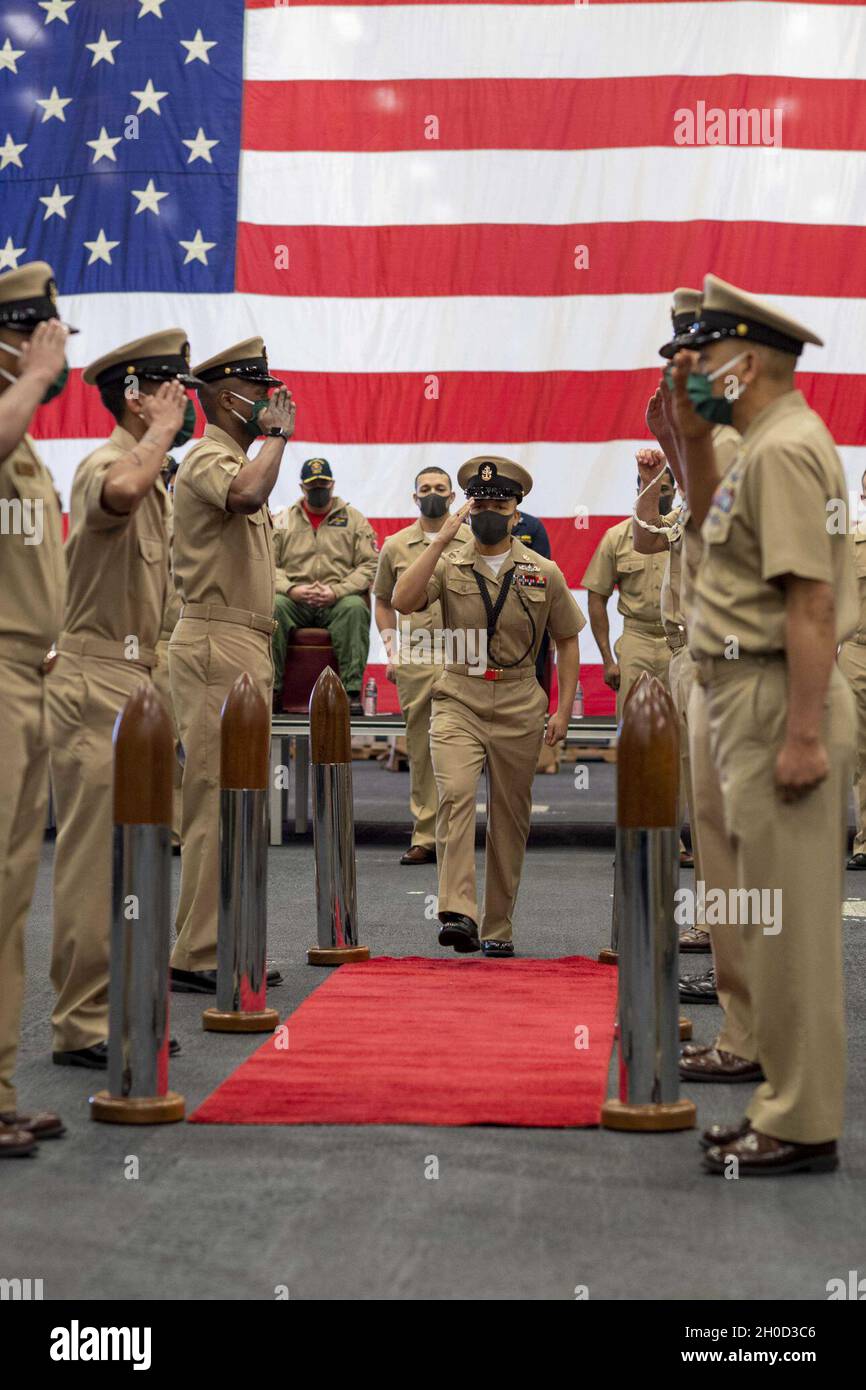 PHILIPPINE SEA (Jan. 29, 2021) Chief Boatswain’s Mate Cassandra Collier ...