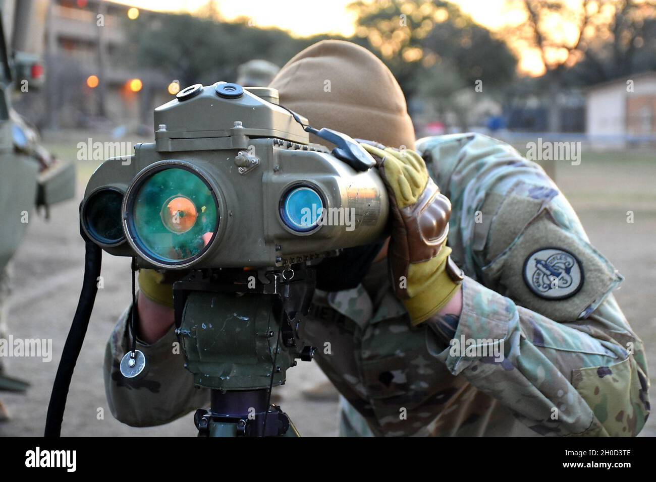 Spc. Emilio Arrieta, a 13F Forward Observer with the 3d Cavalry ...
