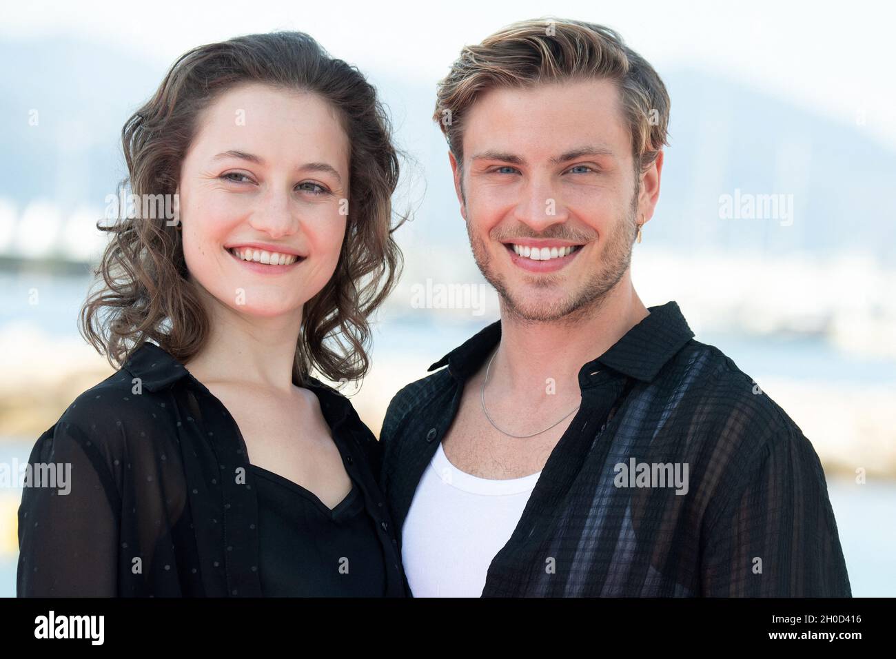 Dominique Davenport and Jannik Schumann attend the Sisi photocall ...