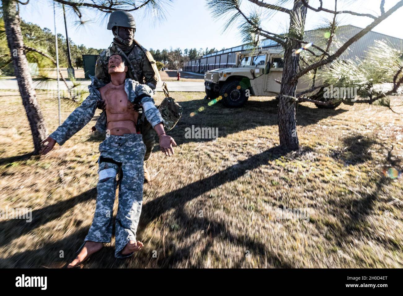 U.S. Army Sgt. Ange Tade, USARCENT, performs medical test, USARCENT ...