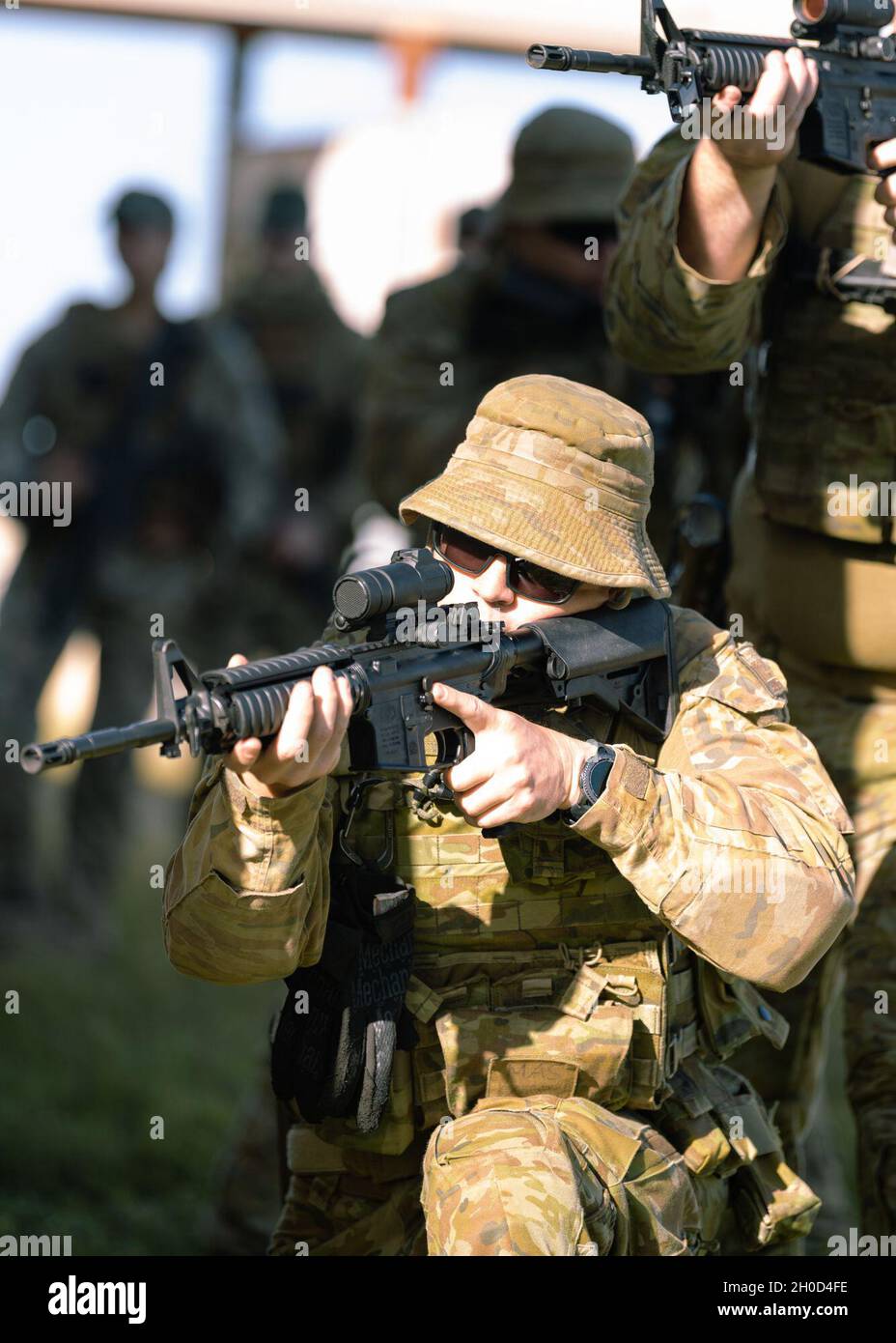 Airfield Defense Guards with the No. 2 Security Forces Squadron, Royal ...