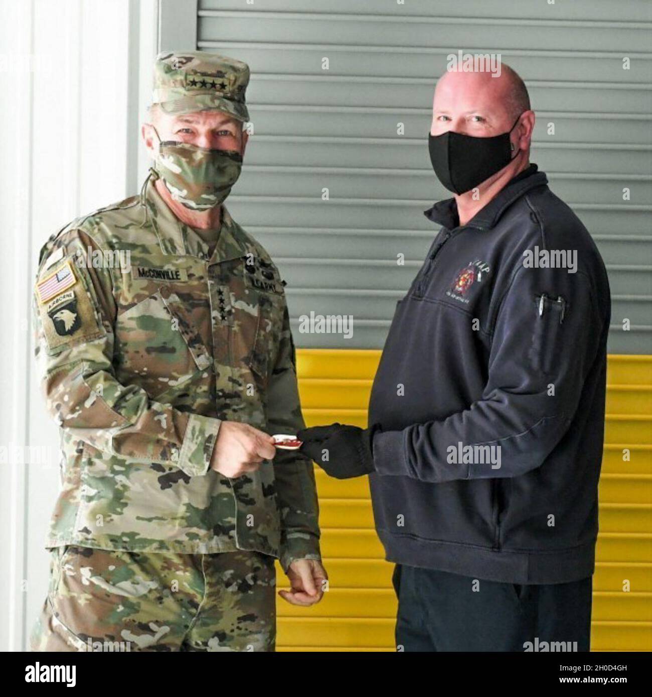 Army Chief of Staff, Gen. James McConville, presents McAlester Army ...