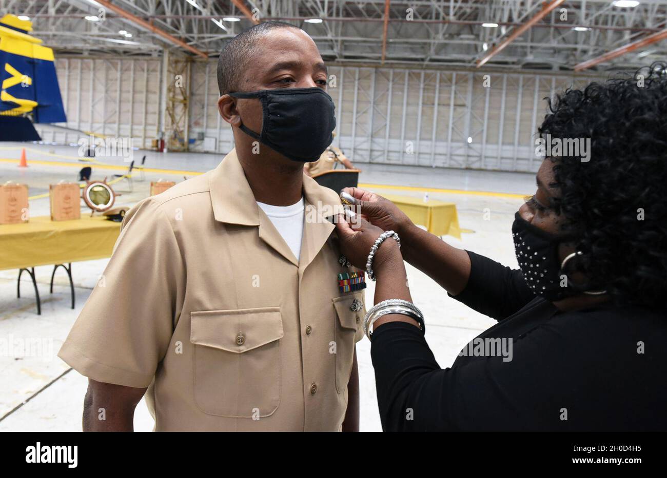 CORPUS CHRISTI, Texas (Jan. 28, 2021) - Chief Yeoman James Coe receives ...