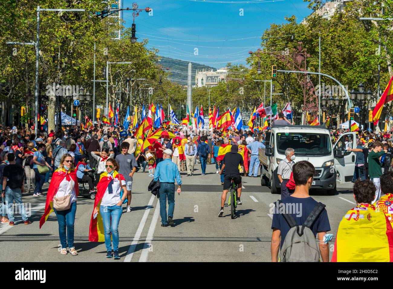 Barcelona, Spain October 12 2021,Hispanic Heritage day celebration at ...