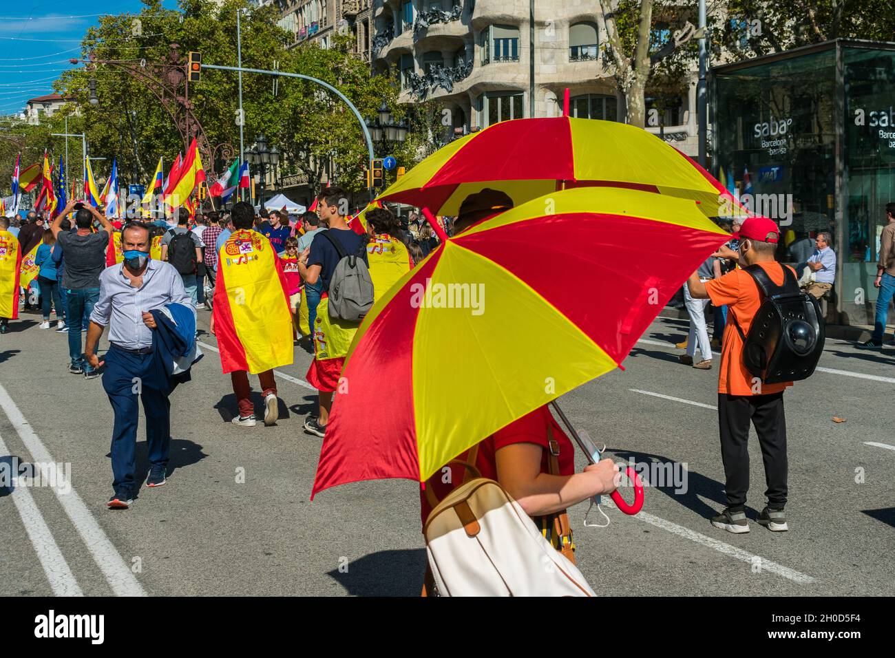 Barcelona, Spain October 12 2021,Hispanic Heritage day celebration at ...