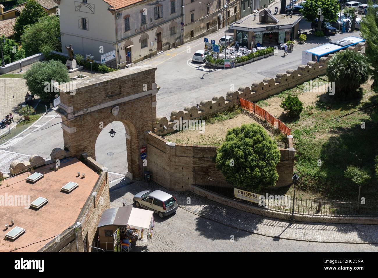 Shrine of the Holy House of Loreto, guard walkway, Porta Marina, Marche, Italy, Europe Stock ...