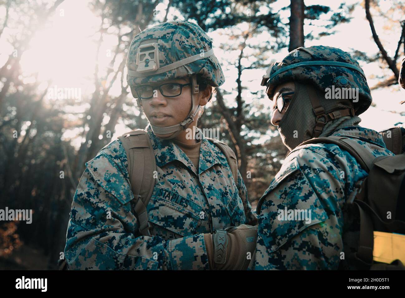 U.S. Marines and Sailors with 3D Law Enforcement Bn., III Marine ...