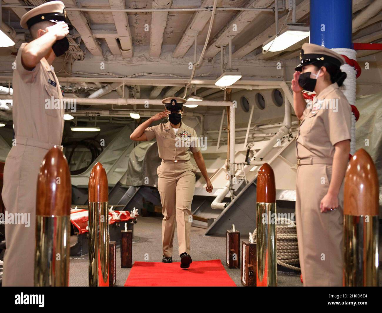 YOKOSUKA, Japan (Jan. 29, 2021) – Side boys render honors to Chief ...