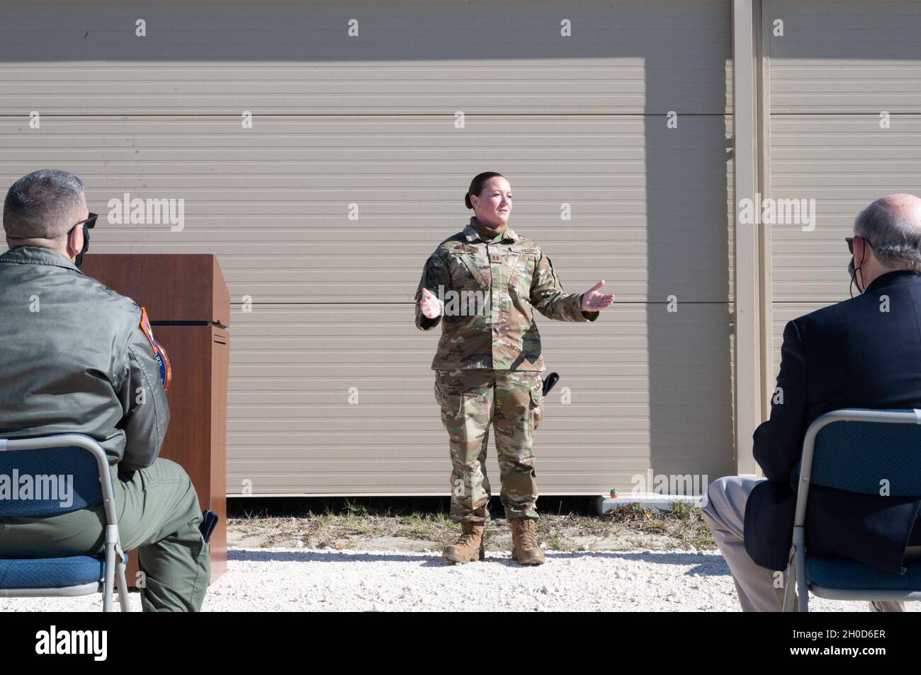 U.S. Air Force Capt. Theresa Gathers, 125th Security Forces Squadron ...