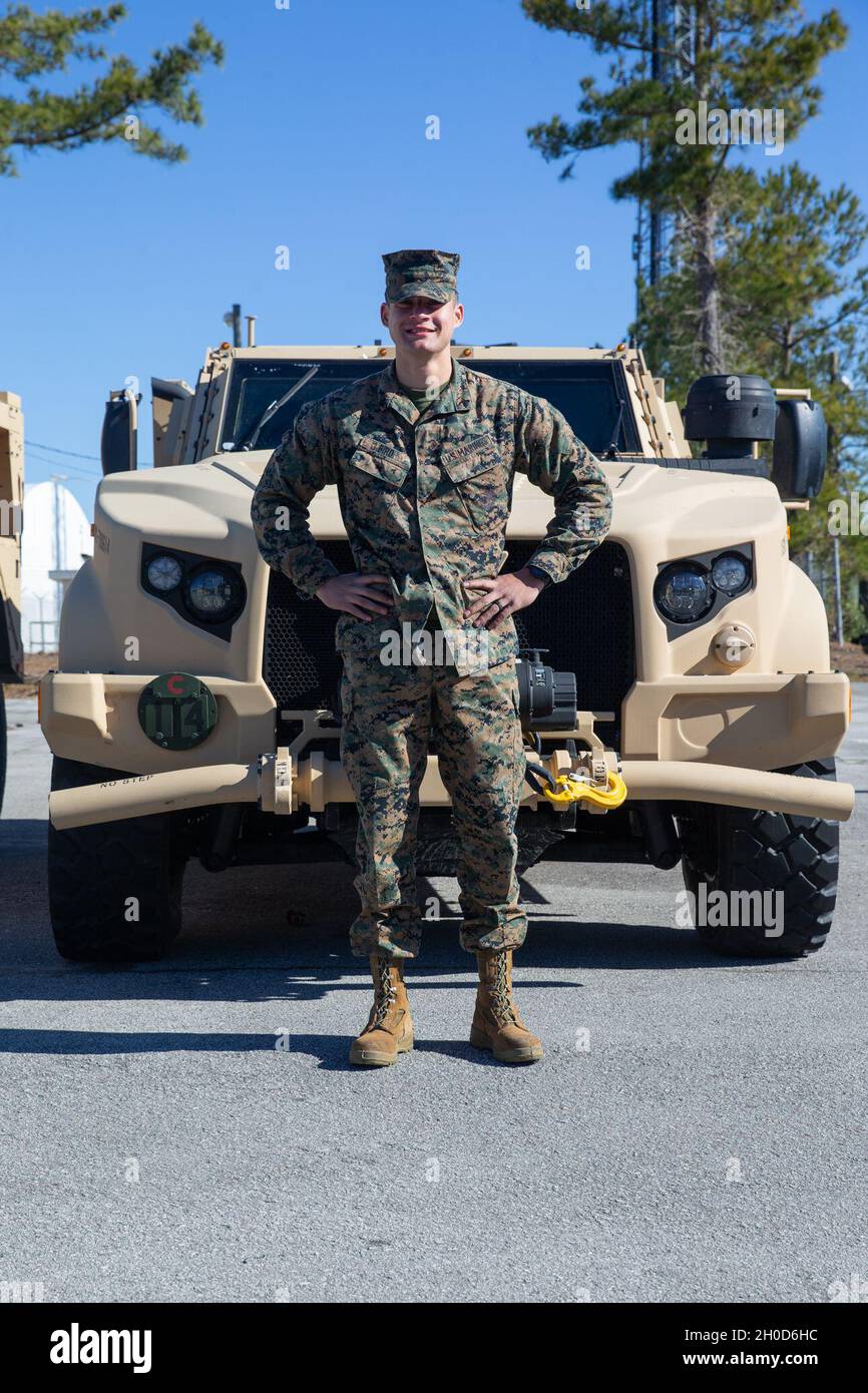 U.S. Marine Corps Cpl. Corbin K. Bird, a motor transport operator with ...