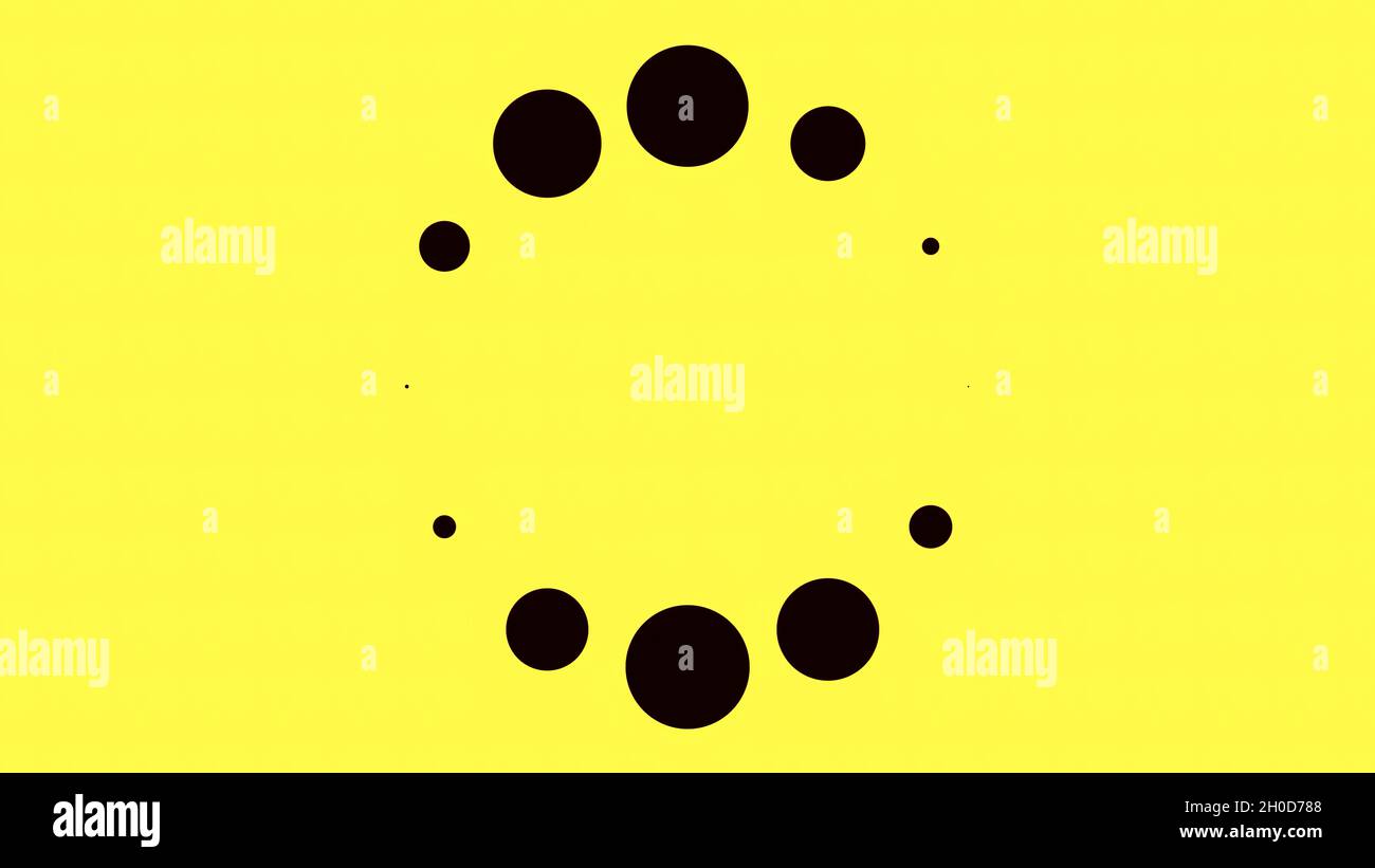Animation With Black Loading Circles On Colored Background Animation Black Dots Pulsate In