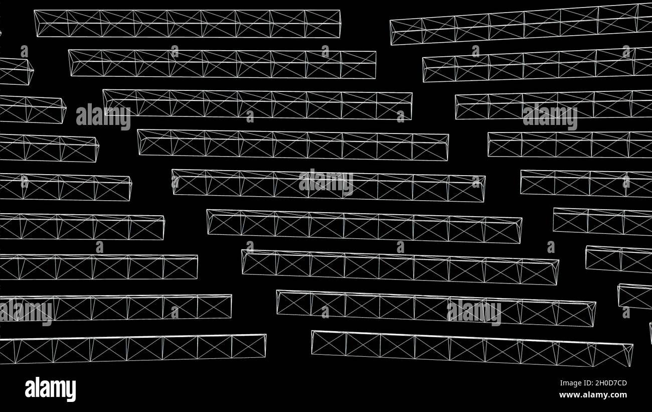 Abstract white triangle shapes on black background. Animation. Rotating ...