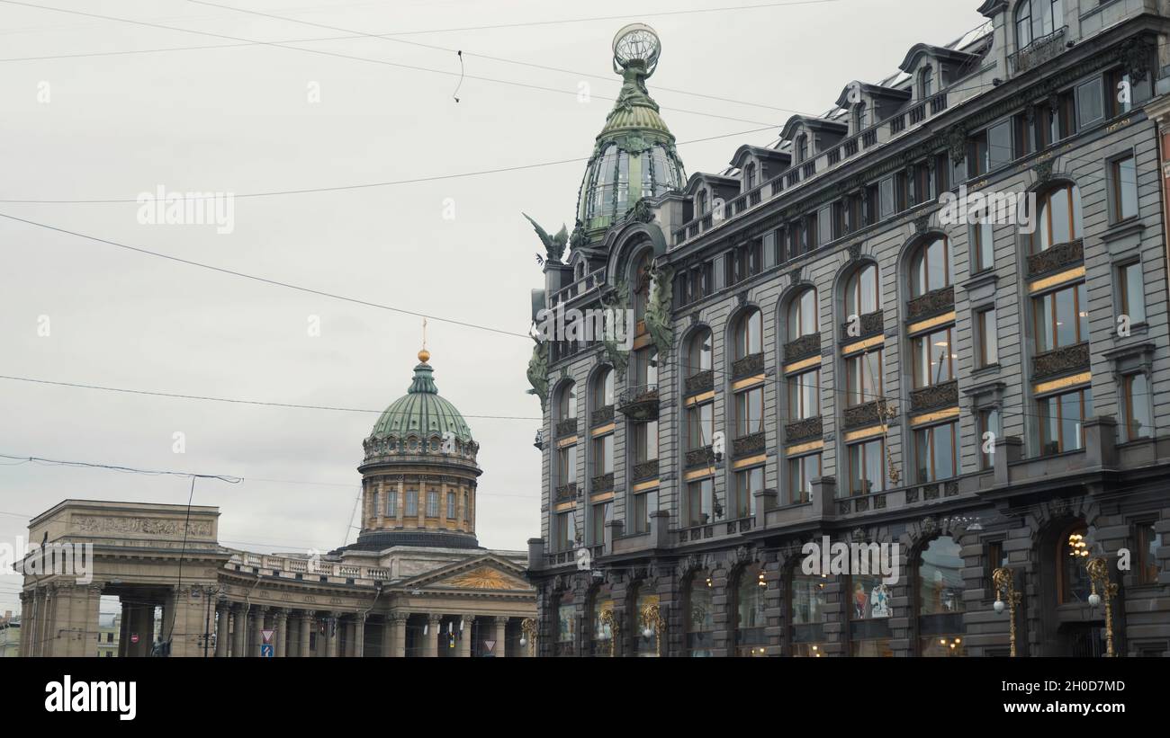 Architecture of historical buildings in city center with Cathedra ...