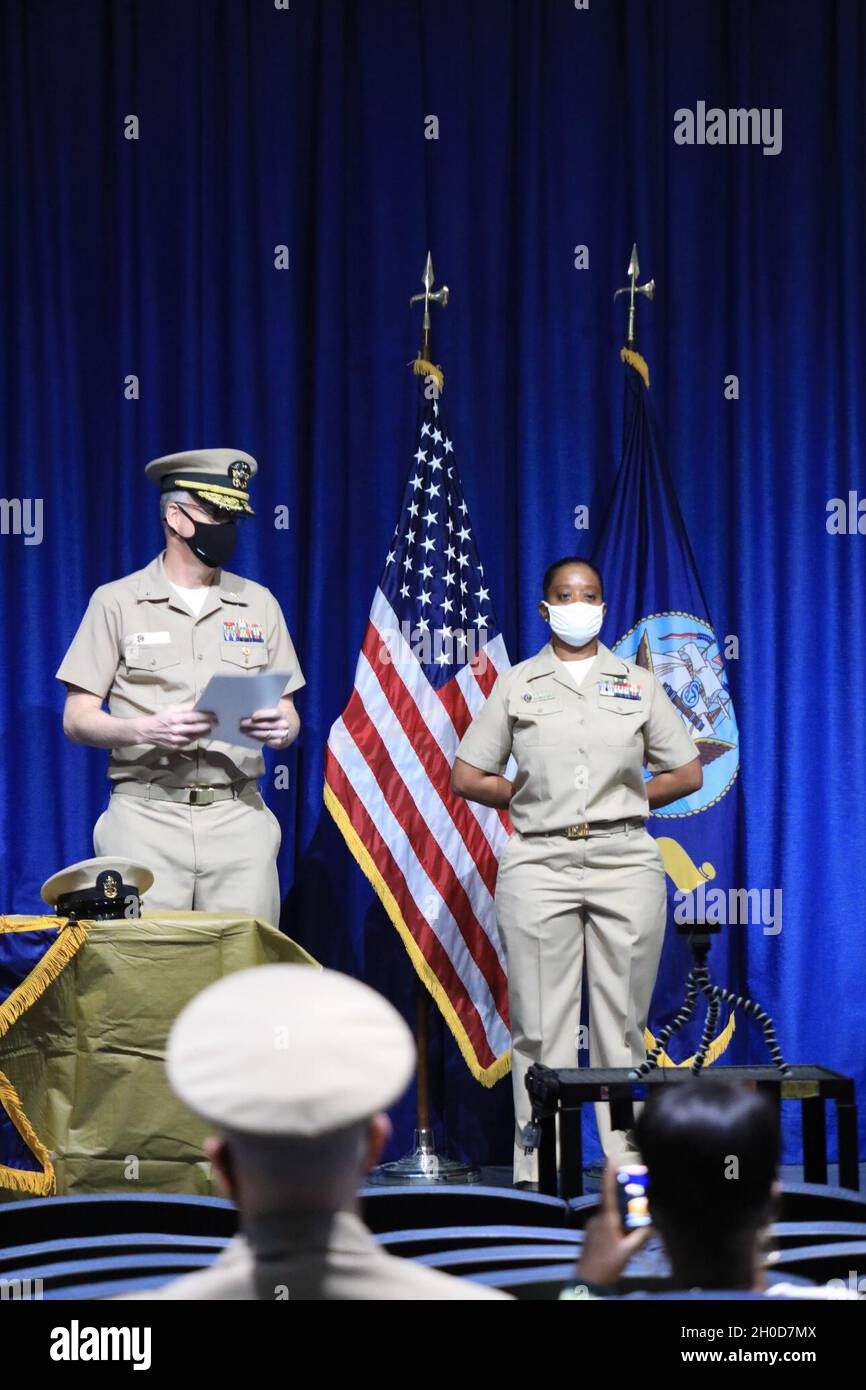 Naval Medical Forces Pacific Commander Rear Adm. Tim Weber addresses ...