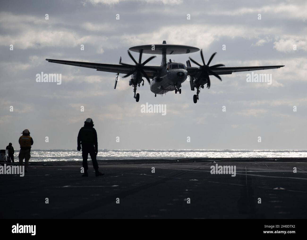 An E-2C Hawkeye, attached to the “Screwtops” of Airborne Command and ...