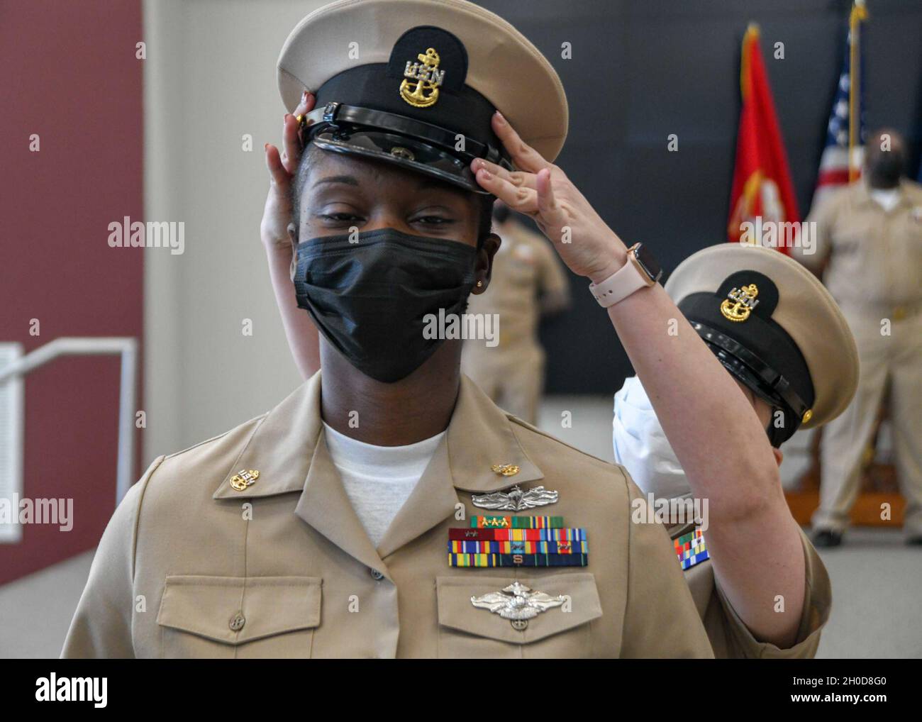 Newly-pinned PSC Tiffinay Phillips at the Chief's Pinning ceremony ...
