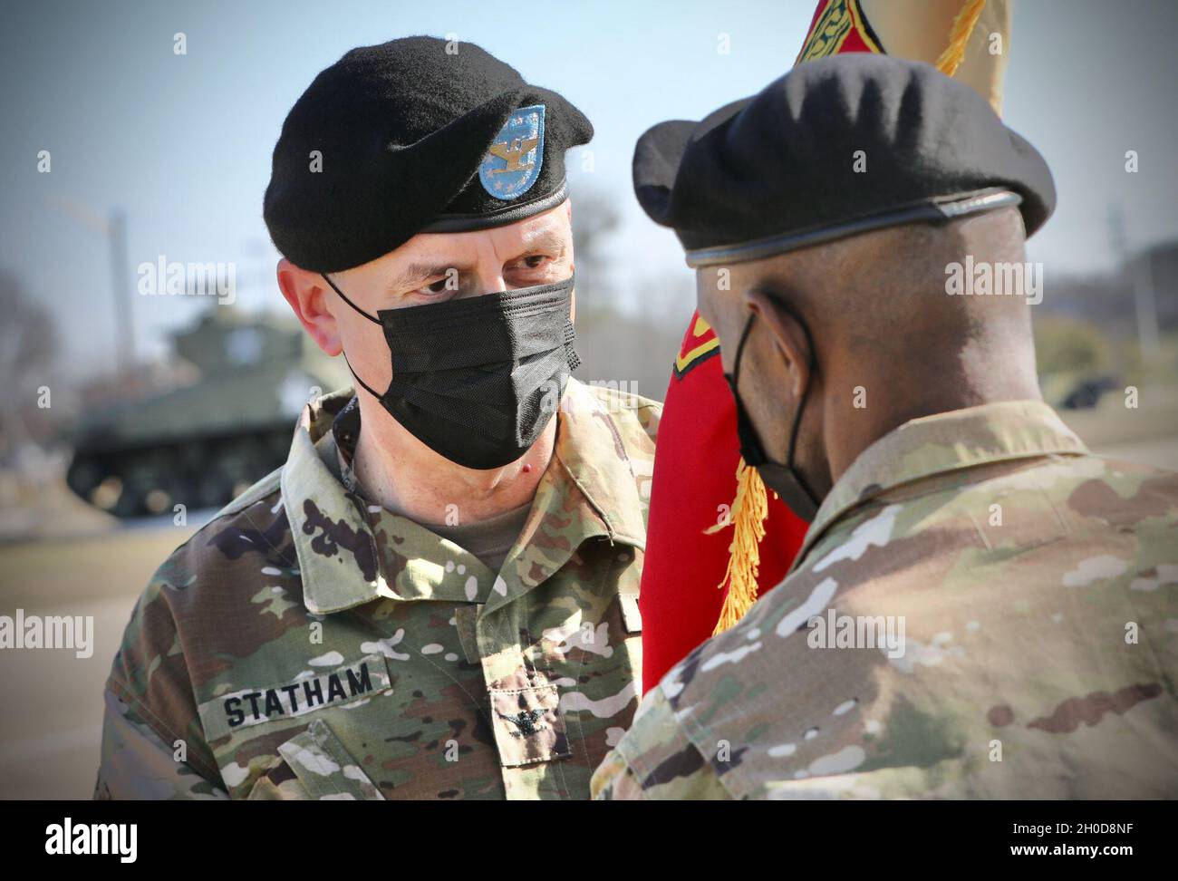 Col. Mark Statham, (left) commander, 209th Regional Support Group, 76th ...