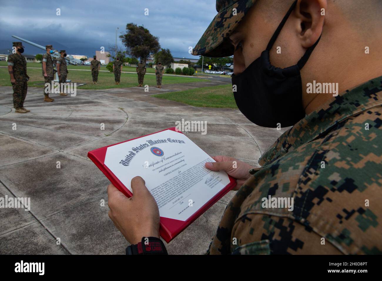 U.S. Marine Corps Gunnery Sgt. Arthur Padilla, administrative chief ...