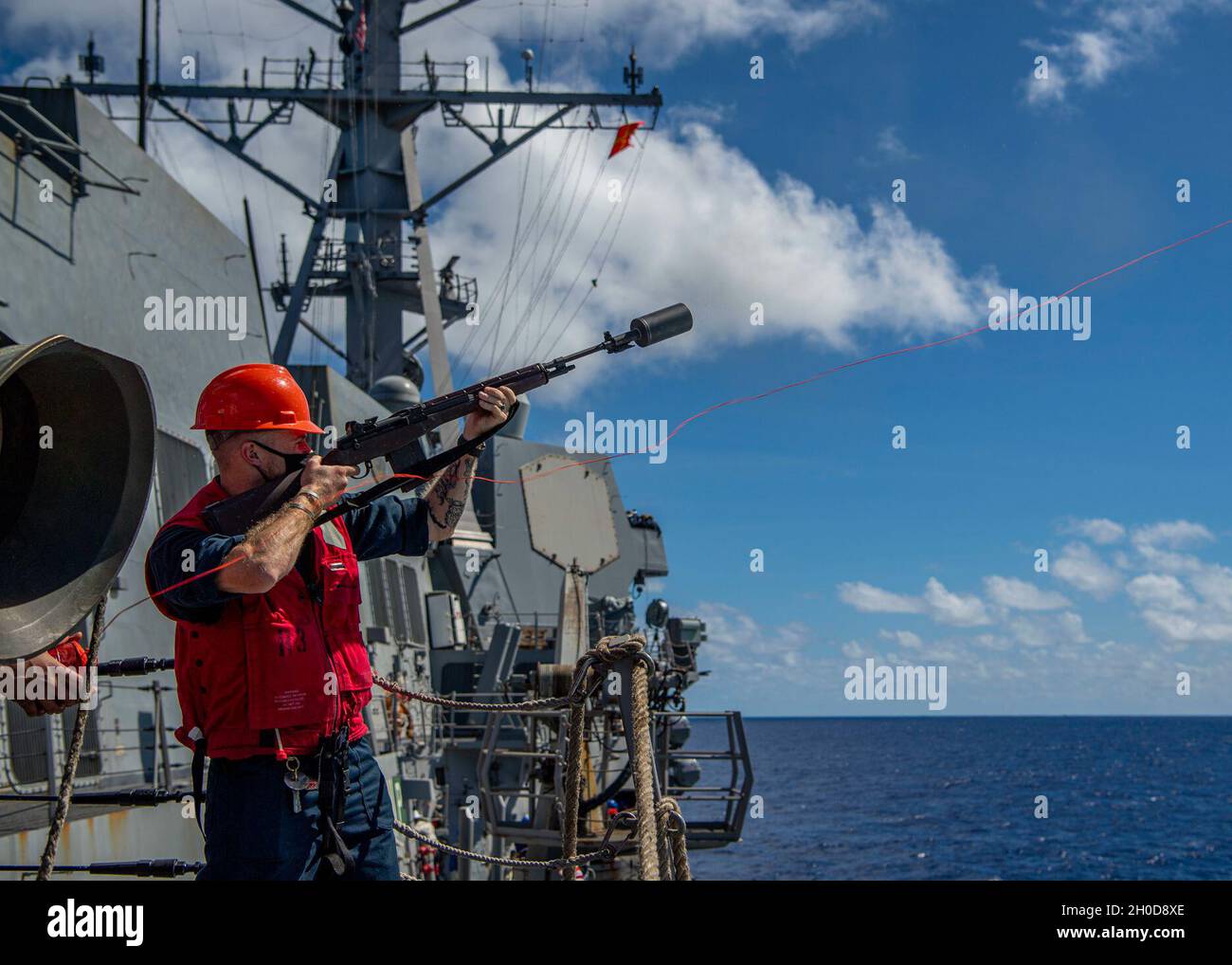 PACIFIC OCEAN (Jan. 29, 2021) U.S. Navy Gunner’s Mate 2nd Class Brandon ...