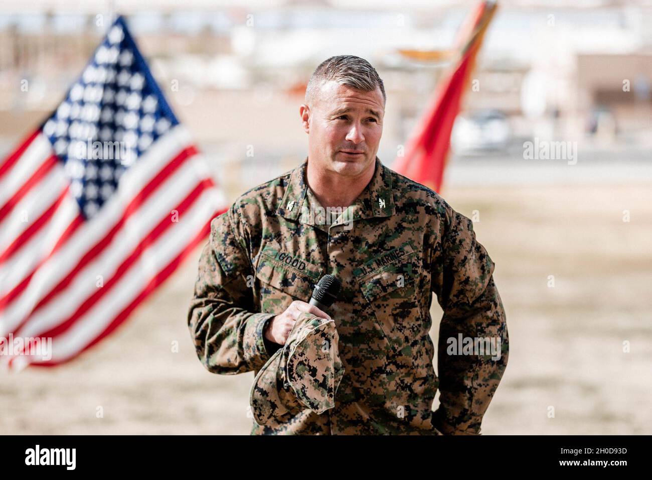 U.S. Marine Corps Col. Matthew T. Good, the regimental commander for 7th Marine Regiment, 1st ...