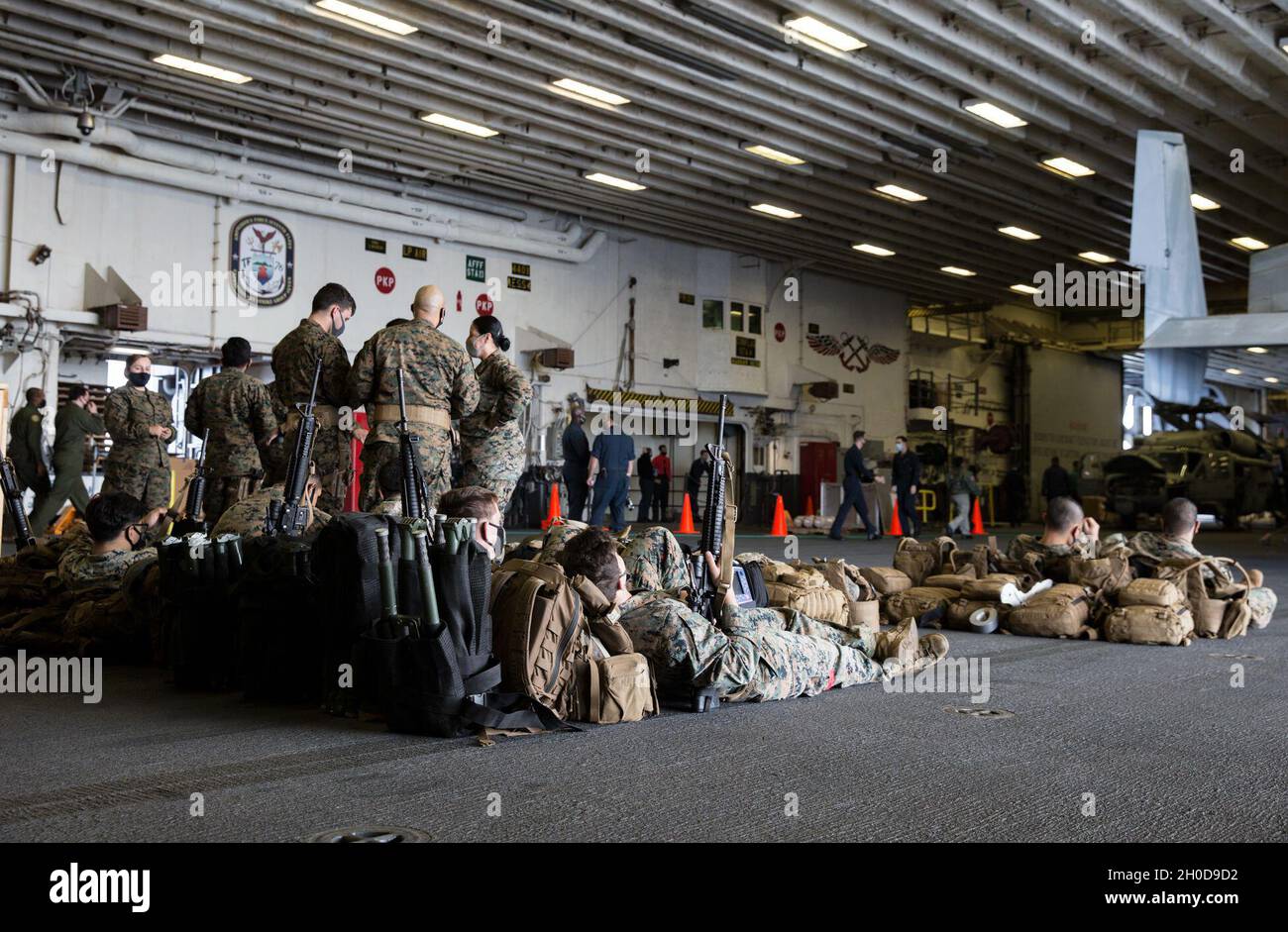U.S. Marines and Sailors with Combat Logistics Battalion (CLB) 31, 31st ...