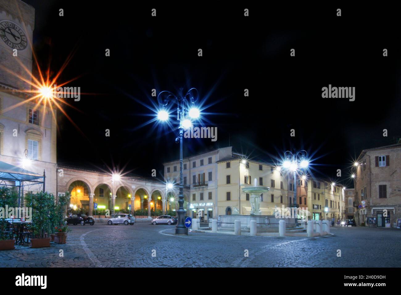 Piazza Enrico Mattei square, Matelica, Marche, Italy, Europe Stock ...
