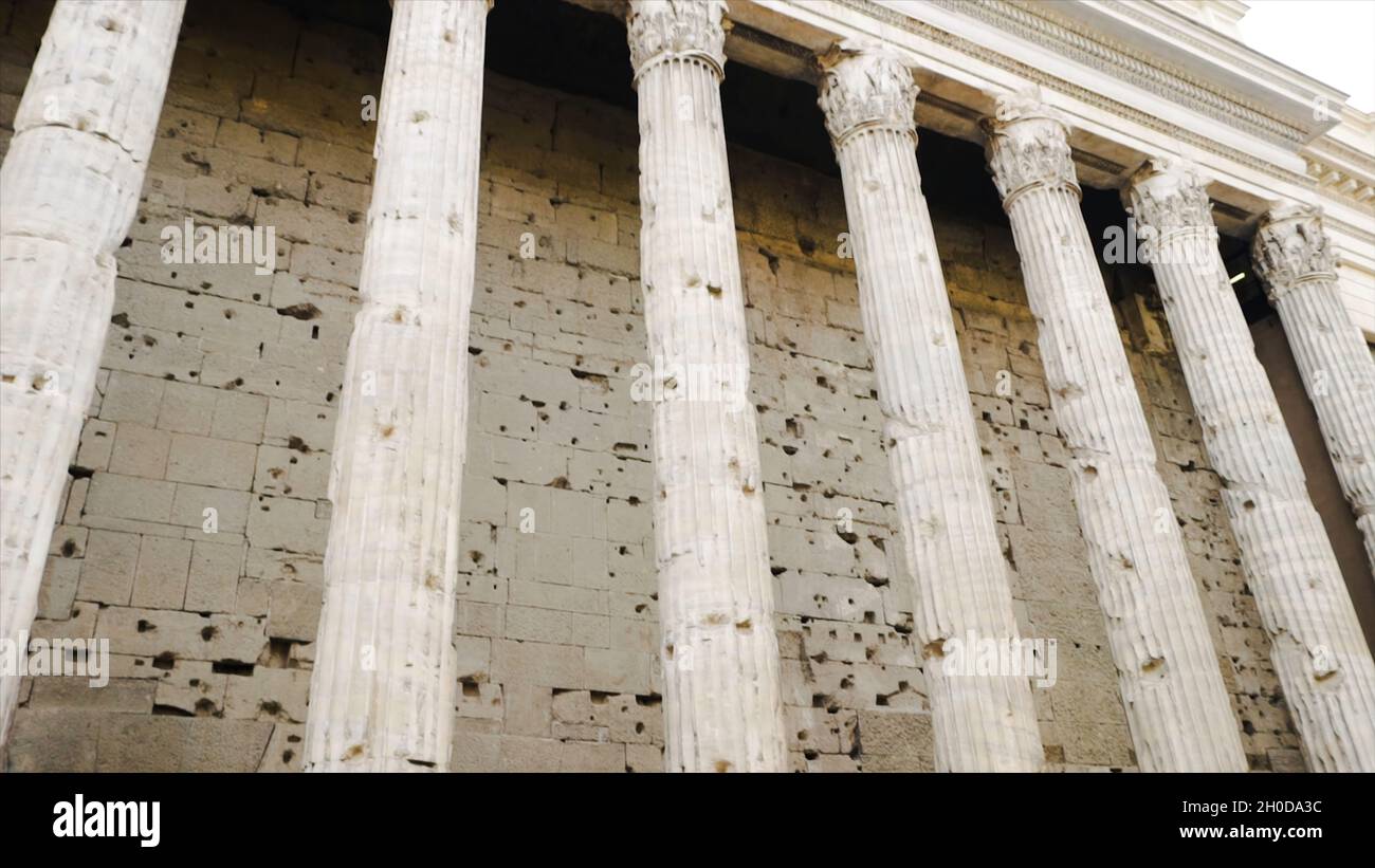 Building with many columns. Stock. Old building with columns. Tourist ...