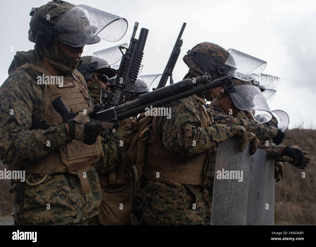 U.S. Marines with the 11th Marine Expeditionary Unit (MEU), prepare to ...