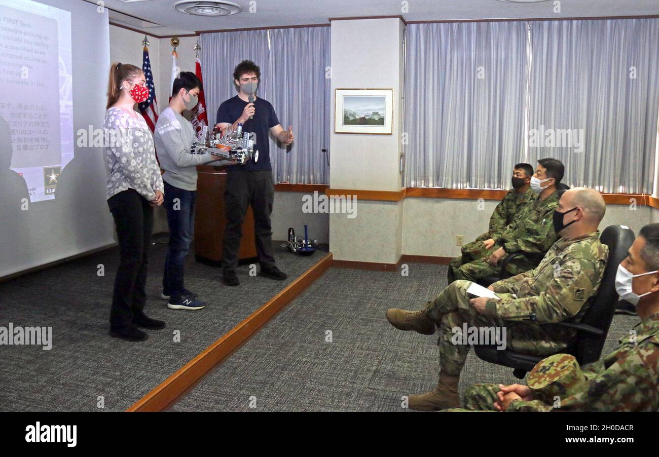 Students from Camp Zama's Zama Middle High School demonstrate robotics ...