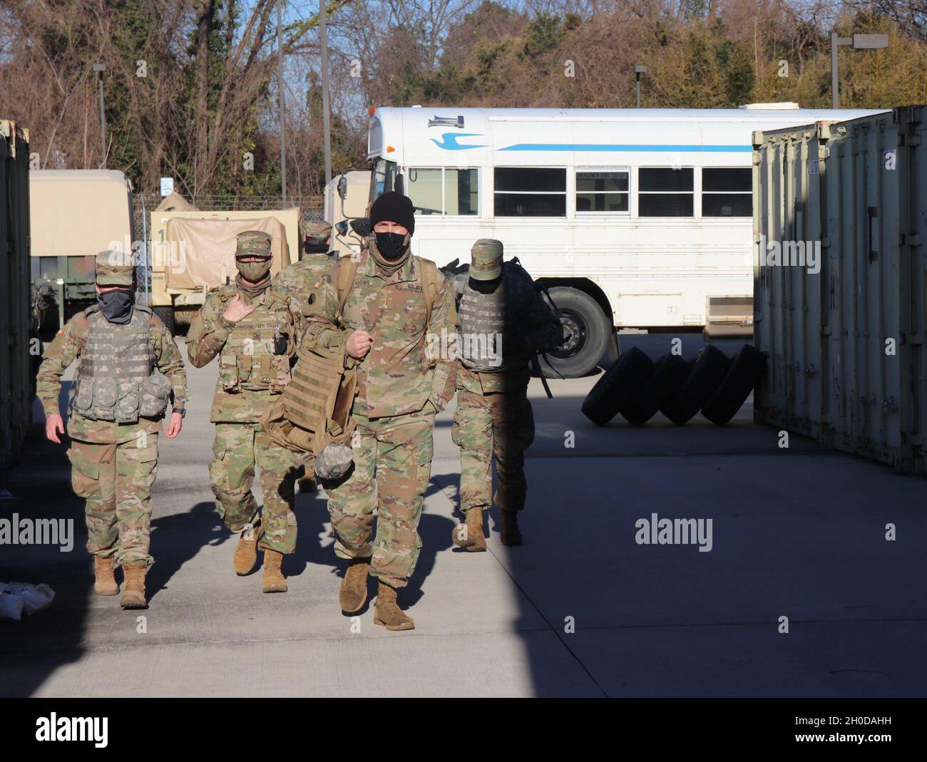 U.S. Army Soldiers from Headquarters and Headquarters Company, 1st ...