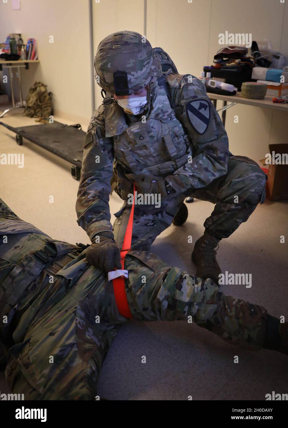 Pfc. Lucas Buchanan, a medic assigned to Headquarters, Headquarters Company, 2nd Battalion, 8th ...