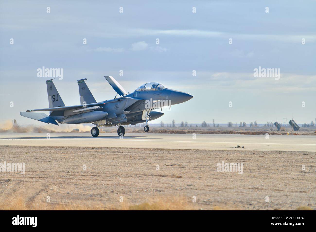 Servicemembers of the 332 Air Expeditionary Wing perform a maintenance ...