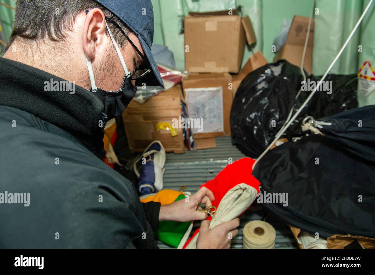 210130-N-RG587-1028 ATLANTIC OCEAN (Jan. 30, 2021) Quartermaster Seaman ...