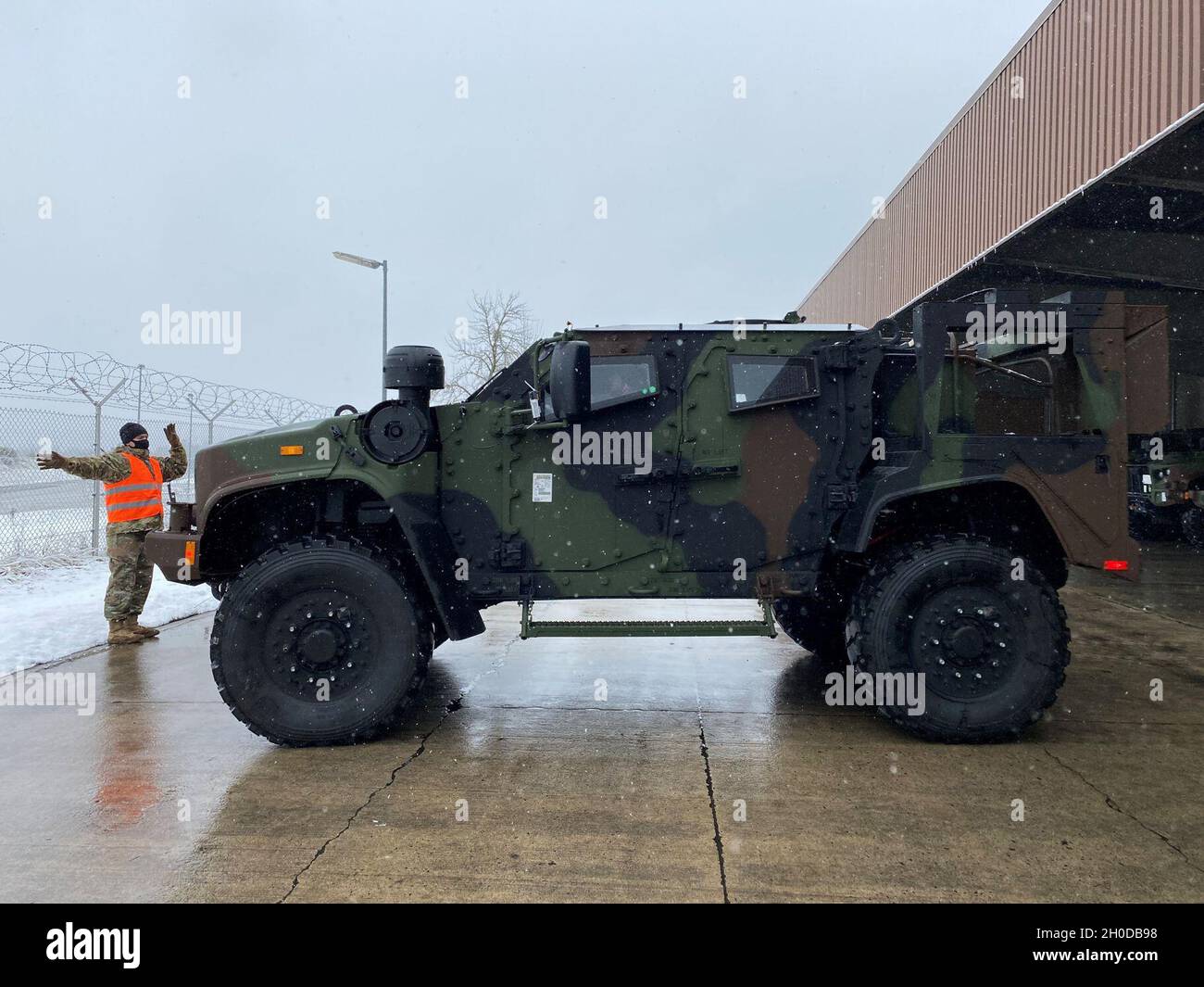 U.S. Army Soldiers assigned to the 2d Cavalry Regiment (2CR) receive ...