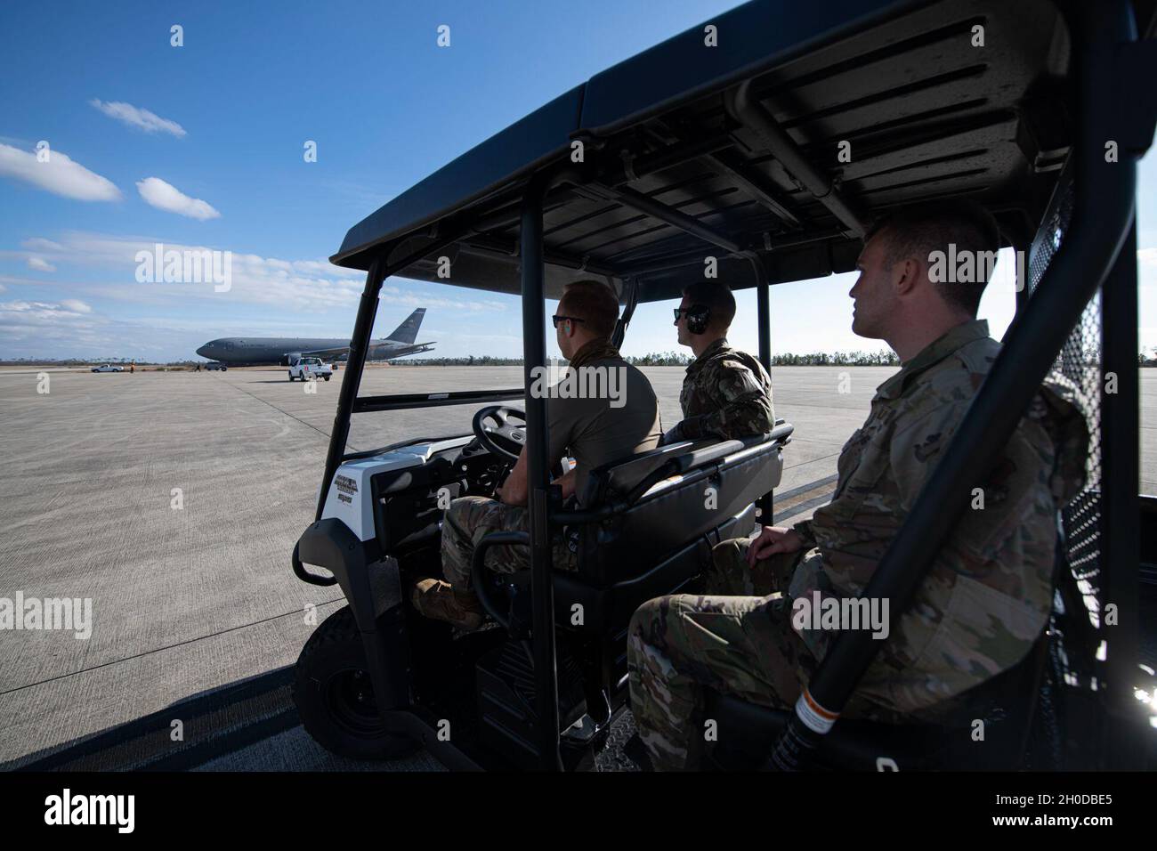 From left, U.S. Air Force Staff Sgt. Brady Runk, 325th Logistics Readiness Squadron air ...