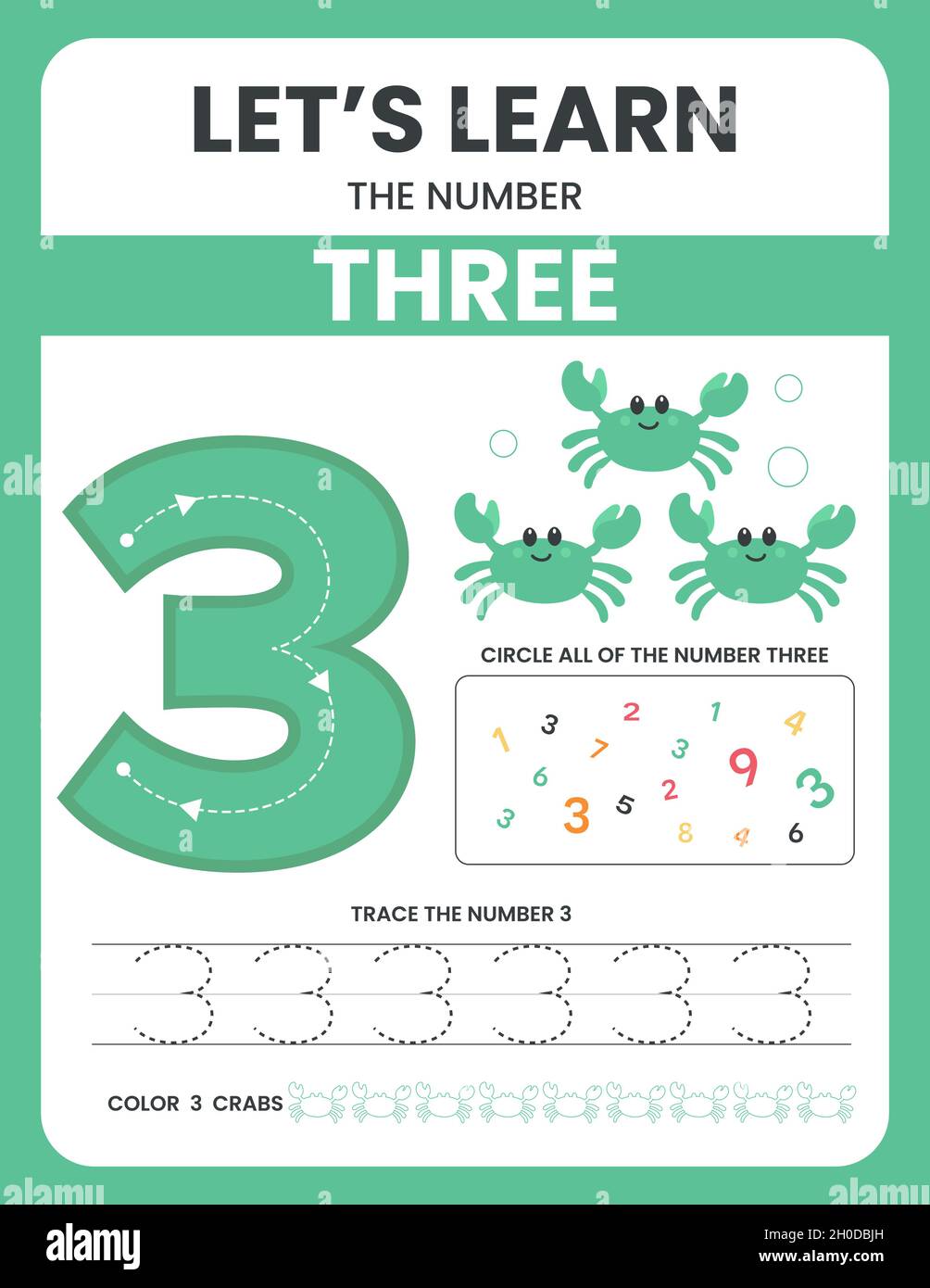 Number 3 Worksheets For Preschool