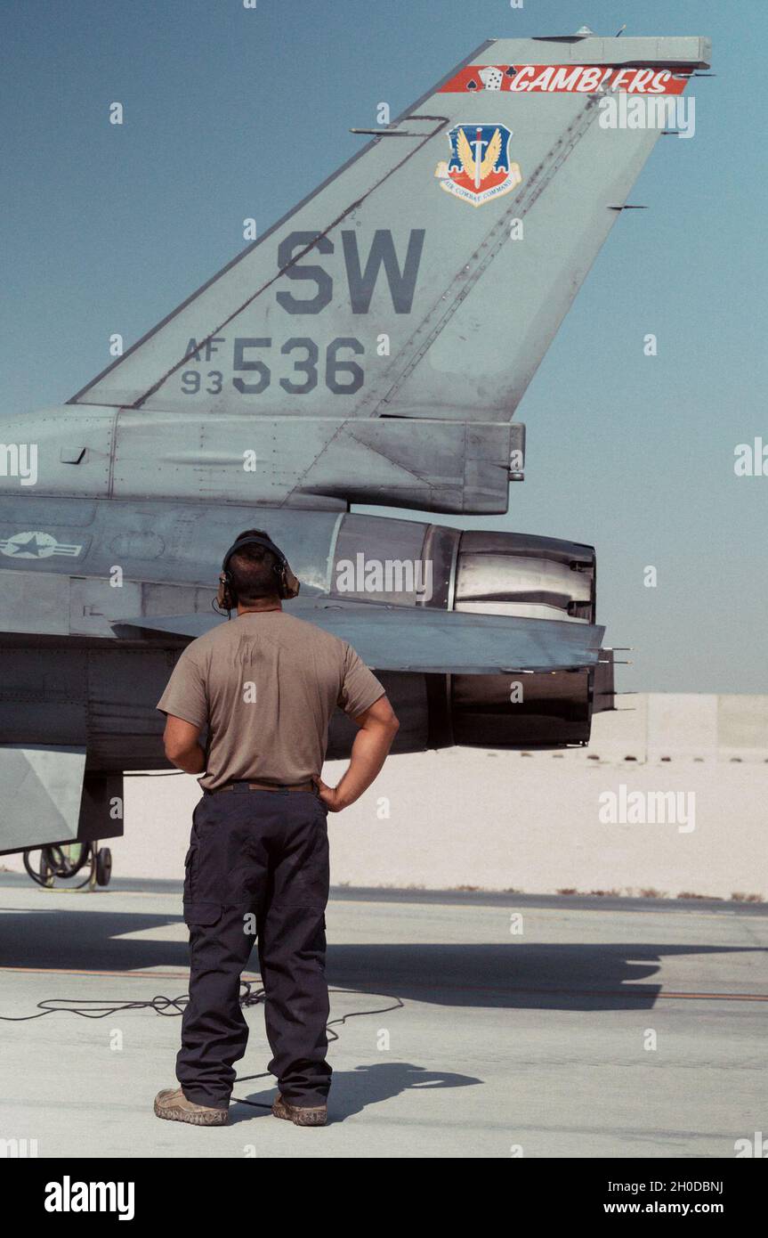 U.S. Air Force Tech. Sgt. Sean Leary, crew chief, 379th Expeditionary ...