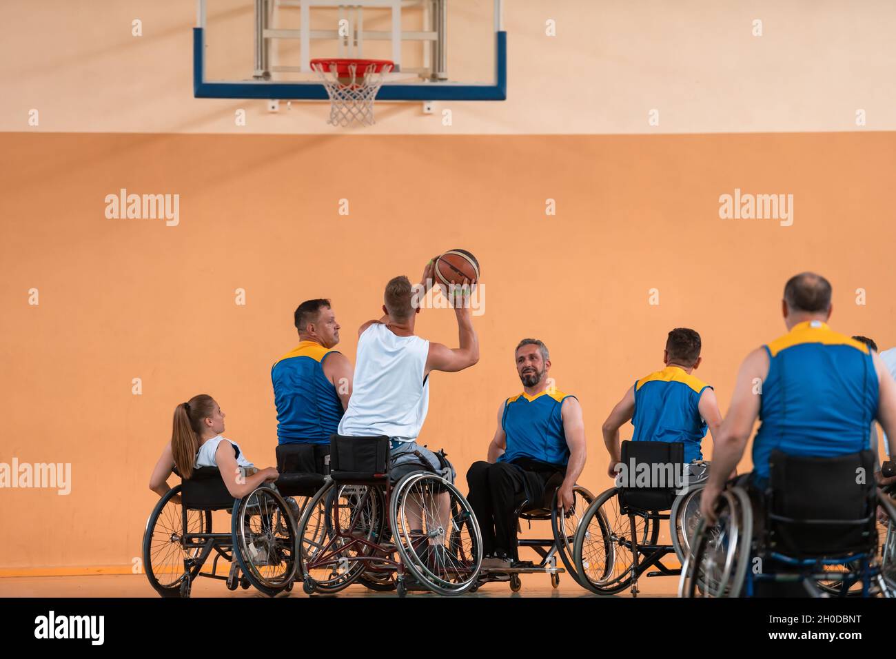 a photo of basketball teams with disabilities with the selector in the ...