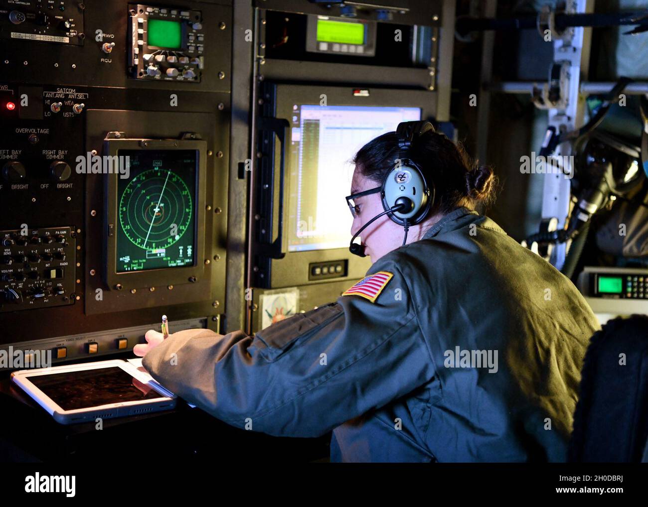 Maj. Sonia Walker, aerial weather reconnaissance officer for the 53rd ...