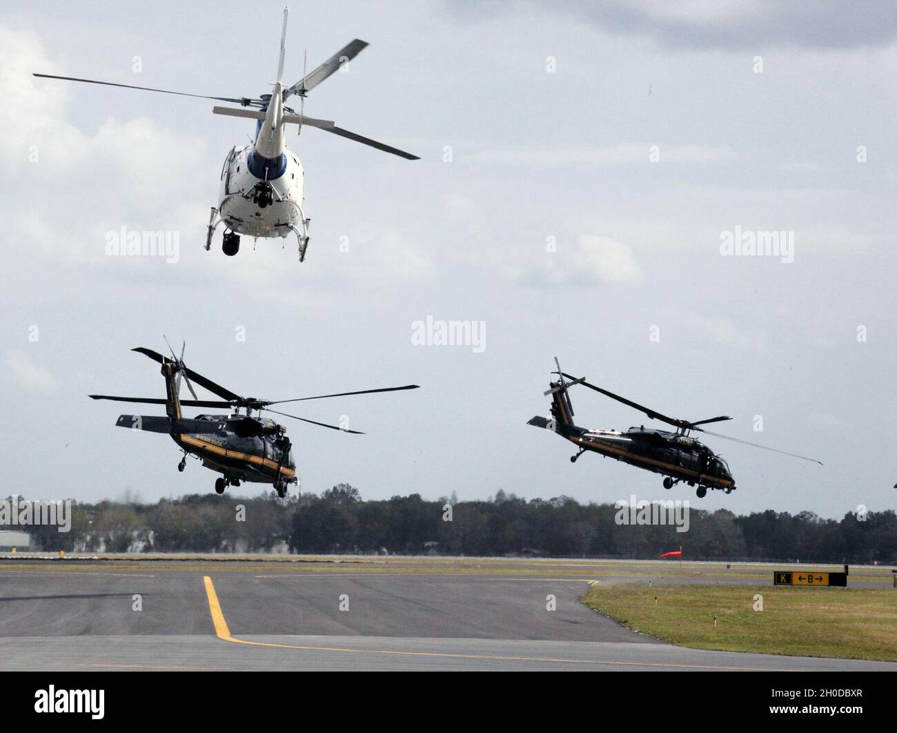 Two U.S. Customs and Border Protection Air and Marine Operations UH-60 ...